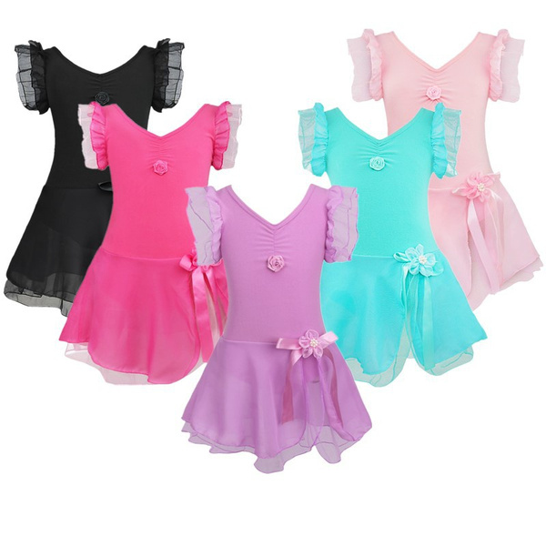 Kid Girls Tutu Dress Leotard Fancy Costume for Ballet Dance Gymnastics ...