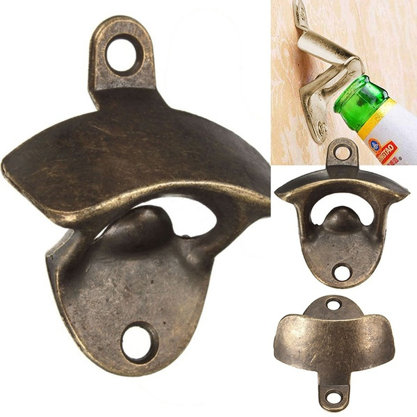 Cast Iron Kitchen Bottle Open Wall Mount Opener Rustic Beer Bronze ...