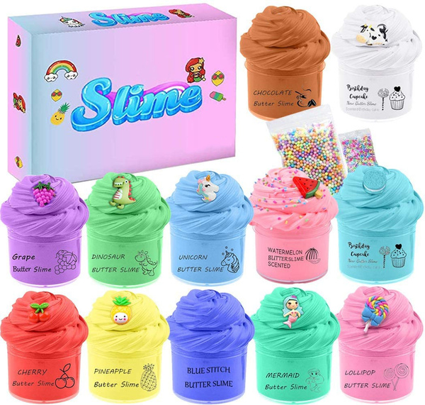 12 Pack Slime Kit-Super Soft and Non-Sticky, Party Favor for Kids Girls ...