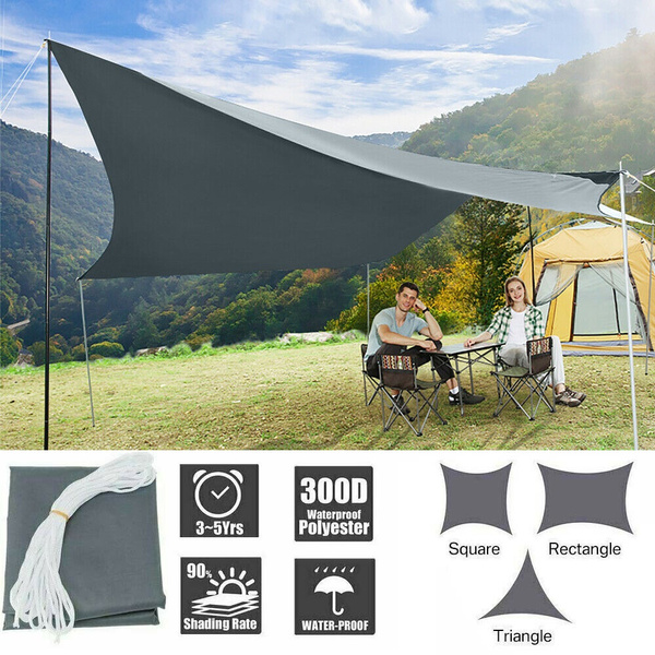 Triangle Square Rectangular Shade Sail Garden Swimming Pool Outdoor ...