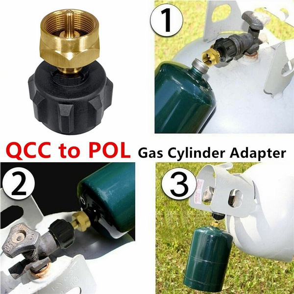 cylinder adapter solid brass QCC1 to POL one pound gas cylinder adapter ...