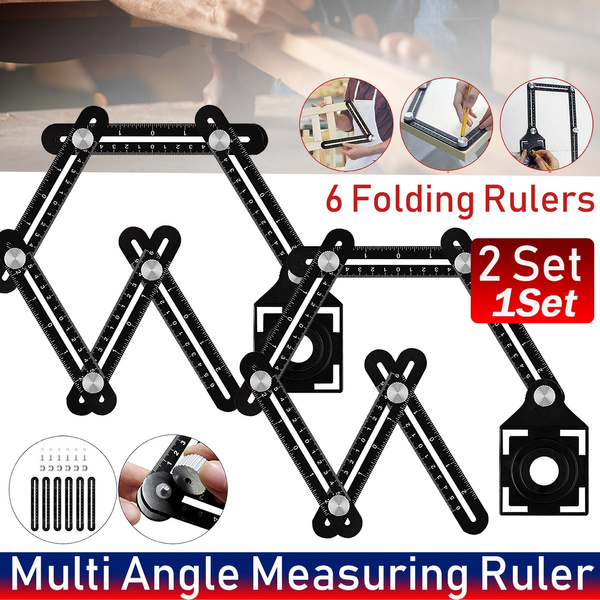 2/1 Set Tile Hole Locator Adjustable Tool Masonry Glass Fixed Angle ...