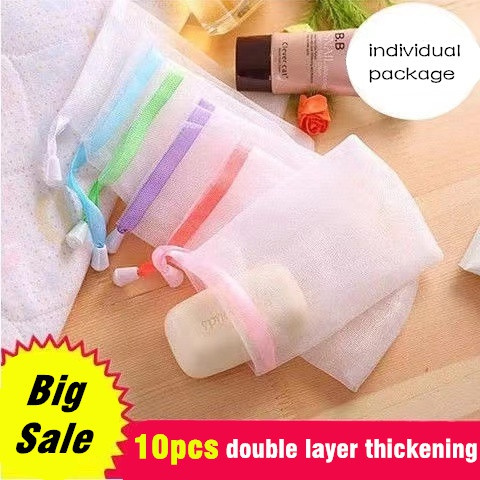 10pcs/set Soap Blister Mesh Double-layer Soap Net Foaming Net Easy ...
