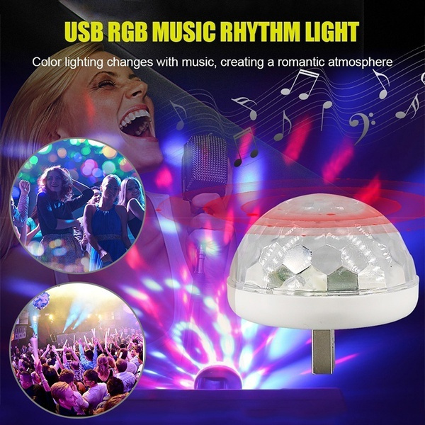 Multi Color USB RGB MUSIC RHYTHM Atmosphere Neon Light Disco DJ Stage ...