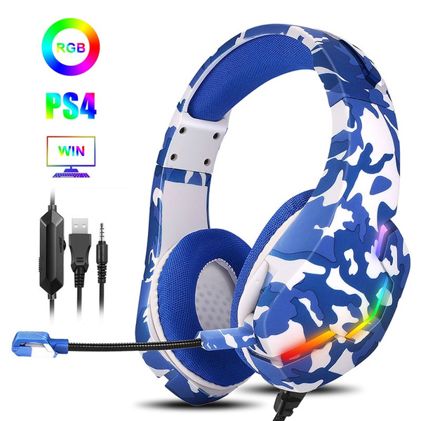 New RGB Gaming Headphone Surround Stereo Pro Gaming Headset with HD Mic ...