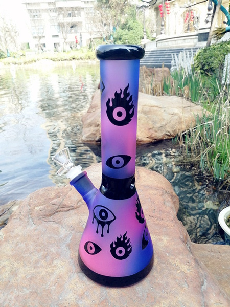 10.2" Purple Color Glass Pipes Oil Rigs Dab Rig Super Reflux System Oil ...