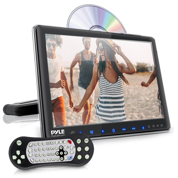 Pyle Portable Car CD DVD TV Player with Wireless Headphones and Remote ...