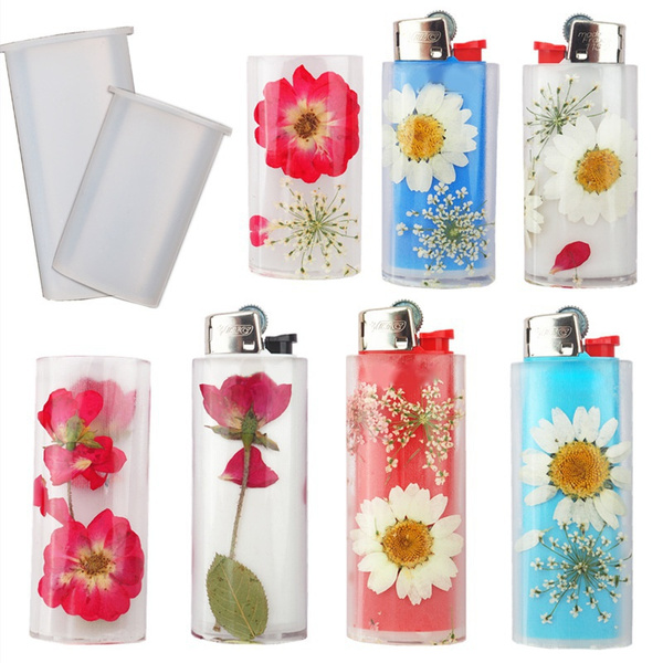 2 Size Lighter Cover Mold Lighter Cover Resin Molds DIY Silicone Mould ...