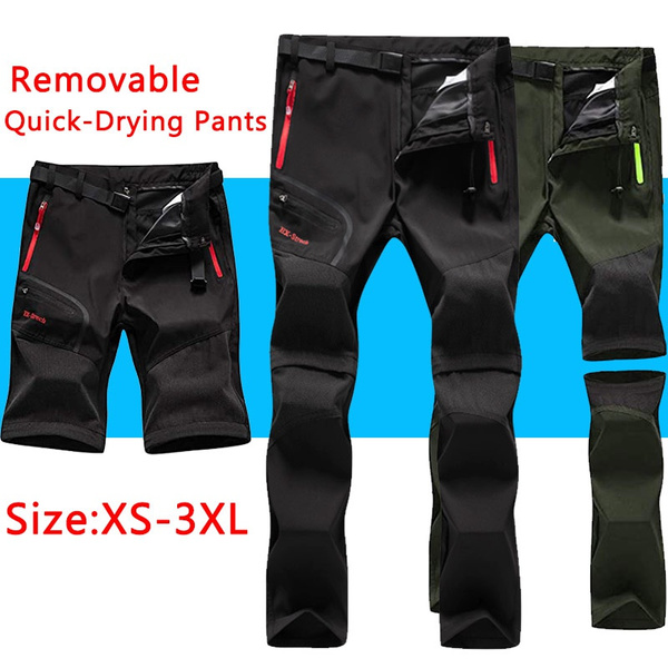 Plus Size (XS-5XL) 3 Colors Men's Quick Dry Convertible Removable ...