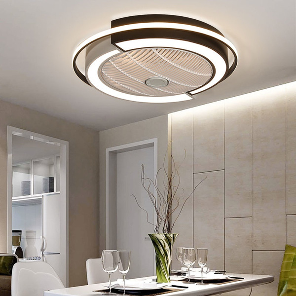 LED Ceiling Light Fan Lamp Ceiling Fan Light with Remote Control Quiet ...