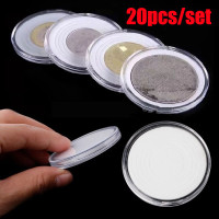 20pcs Transparent Box for Coin Collection Round Protective Collector ...