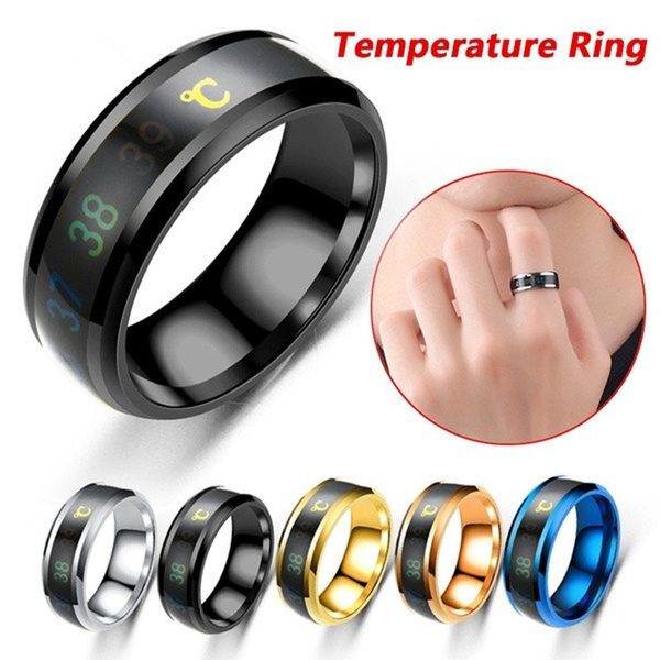 Fashion Temperature Ring Titanium Steel Mood Emotion Feeling ...