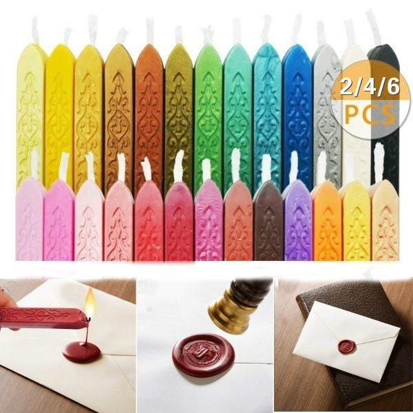 Wax Seal Sticks, Antique Sealing Wax Sticks with Wick for Postage ...