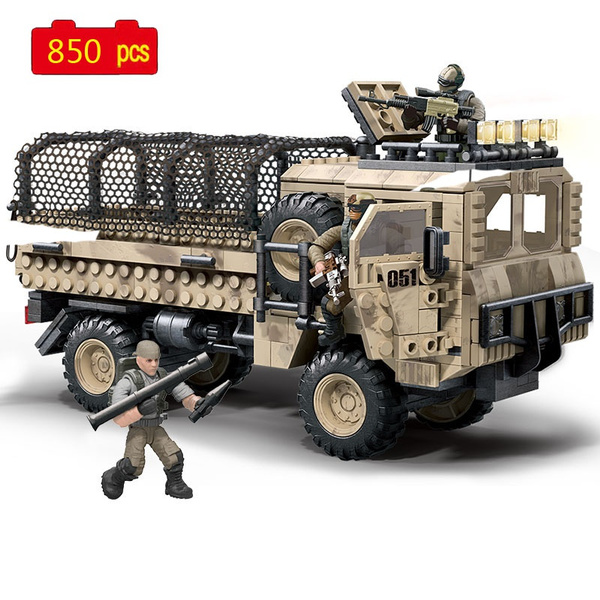 Military Series World War II Desert Heavy Tactical Truck Weapon ...