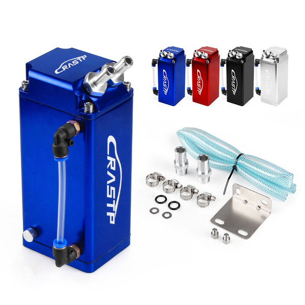 Universal Aluminum Square Shape Oil Catch Can Tank Reservoir Racing ...
