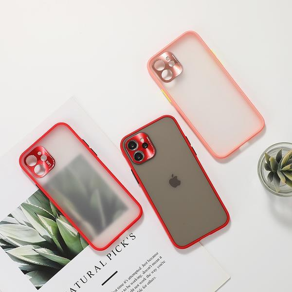 Contrast Color Border Back Matte Metal Sheet Enhanced Camera Protection ...