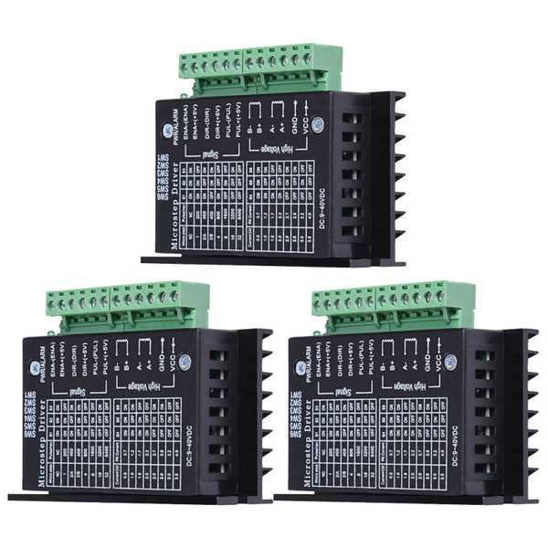 3pcs TB6600 Upgraded Version 4A 40V DC 42/57/86 Stepper Motor Driver ...