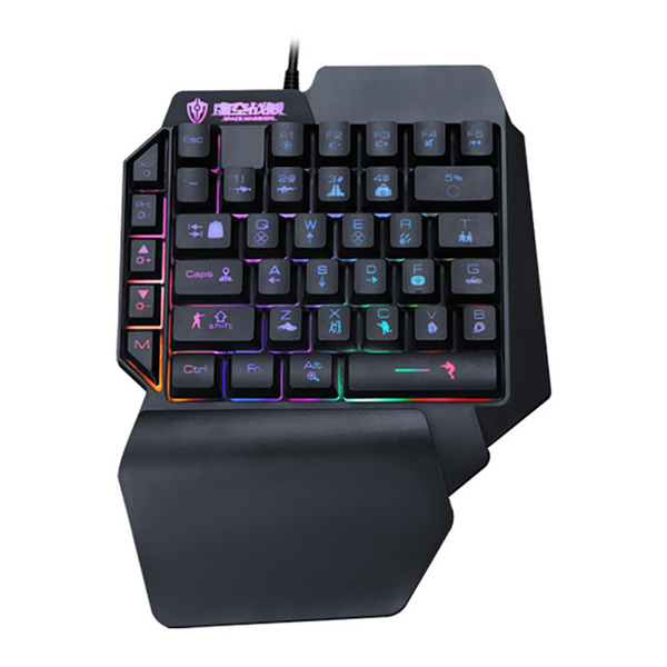 Mini One Hand Mechanical Gaming Keyboard 39 Keys For Laptop Game Keypad ...
