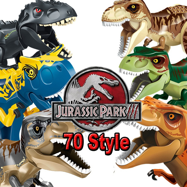 70 Style Jurassic Brutal Raptor Building Blocks Dinosaur Bricks ...