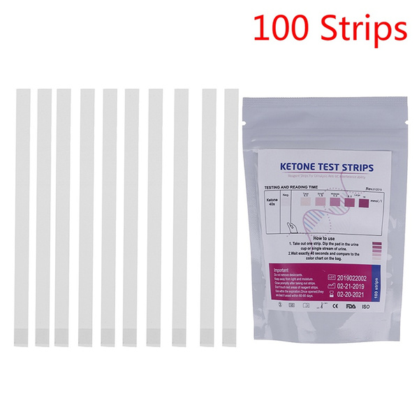 100Pcs/Set Ketone Strips Ph Meter Home Ketosis Urine Test Dipstick Test ...
