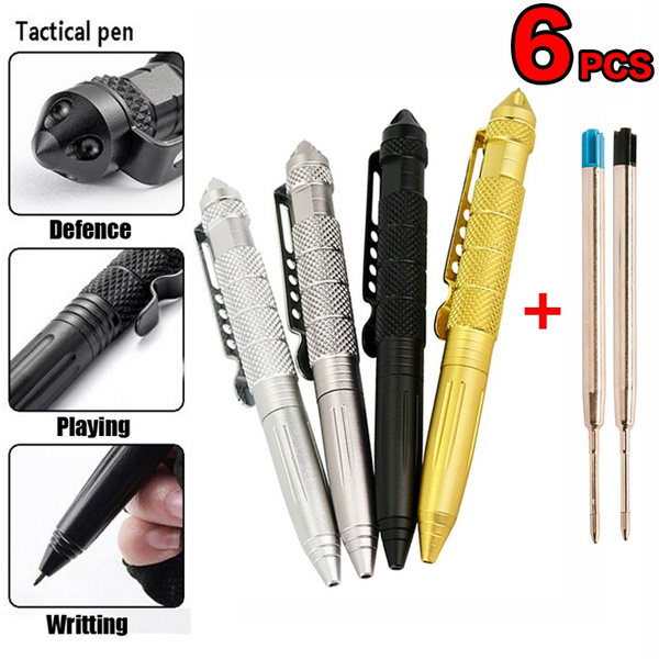 6pcs High Quality Defence Personal Tactical Pen & Refills Self Defense ...