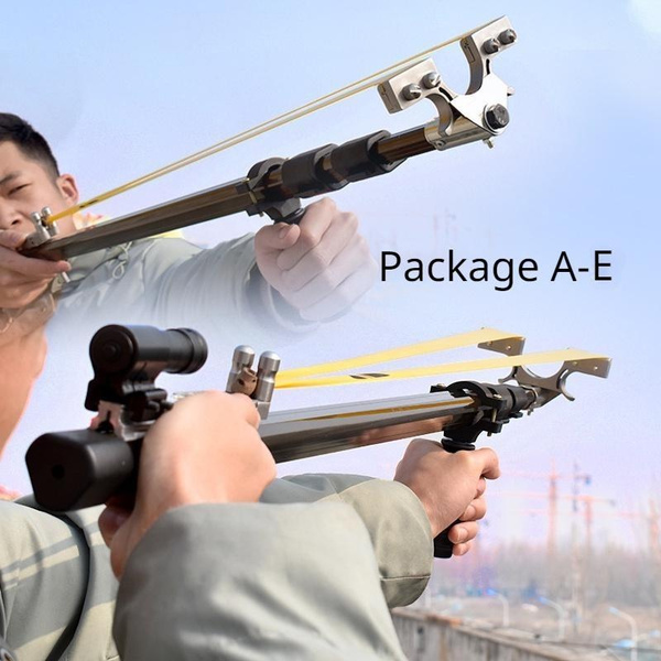 New Big Bow Head Three-section Telescopic Slingshot Outdoor Shooting ...