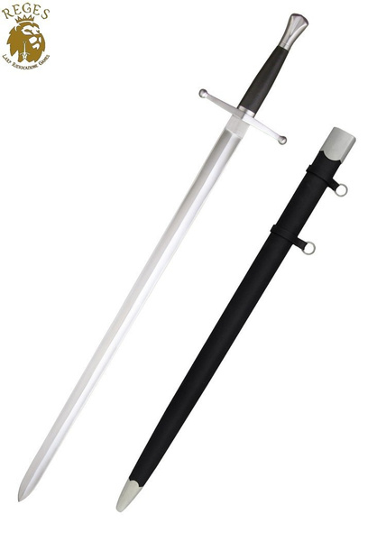 Original War Sword Hand and a Half Sword 14th Century Medieval Cosplay Templar Reenactment LARP ...