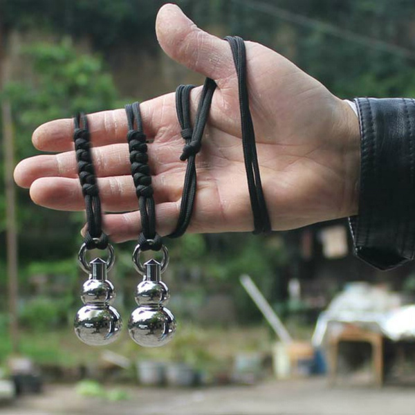 1XSolid EDC Meteor Hammer 304 Stainless Steel Gourd Rope Hammer Window ...