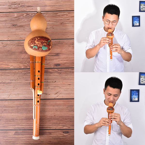 Profeesional Chinese Hulusi Gourd Cucurbit Flute C Key Ethnic ...