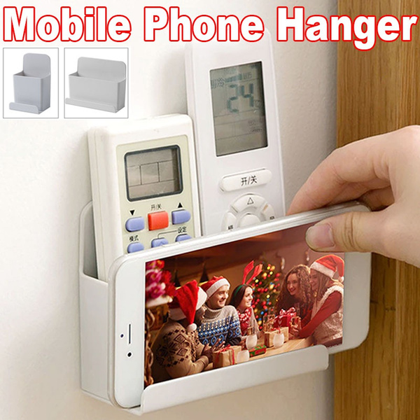 1PC Wall-mounted Organizer Mobile Phone Hanger Remote Control Storage ...