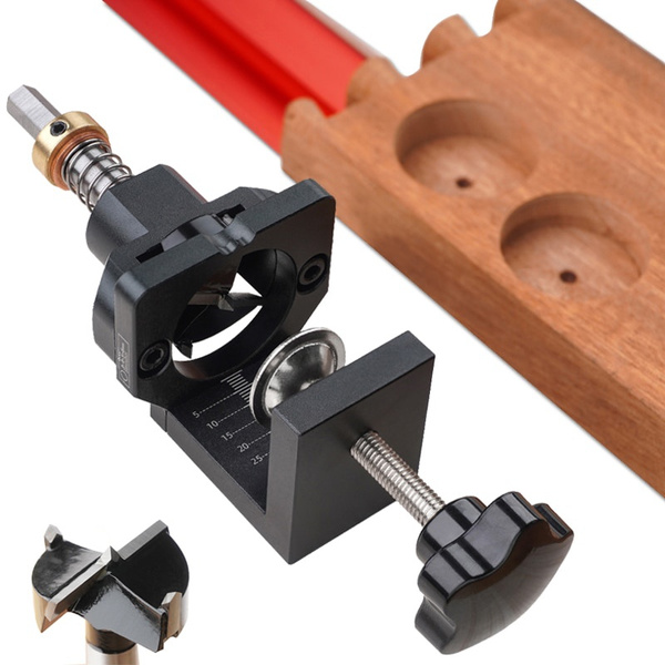 Cabinet Hinge Drilling Hole Puncher 35mm Drill Guide Locator Dowel Jig ...