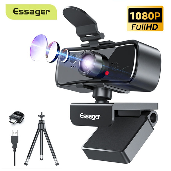 Essager 1080P Webcam Full HD Web Camera For PC Computer Laptop USB Web ...