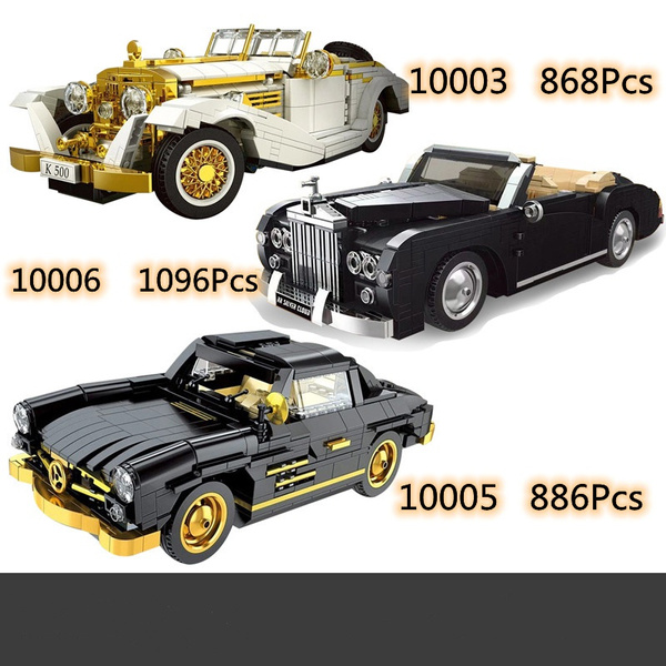 2021 New Car Toys Vintage Car Model Building Blocks Assembly Bricks ...