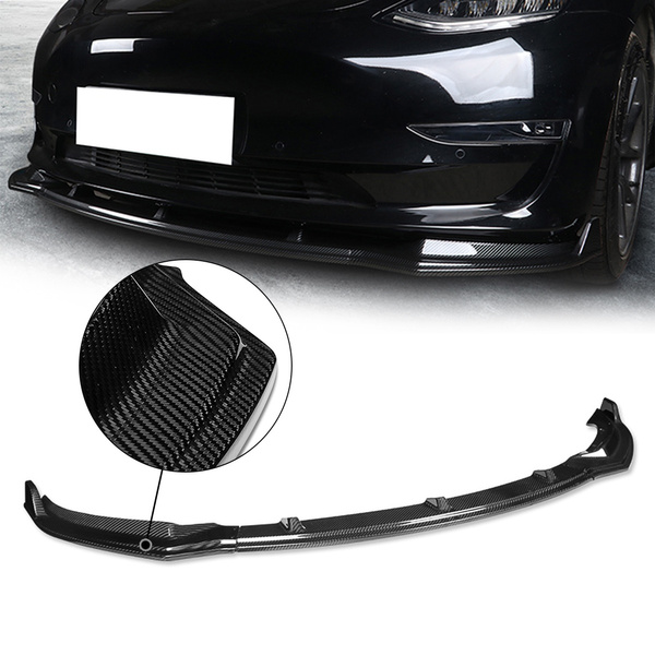 DNA Motoring 2-PU-664-R-RCF For 2017-2020 Tesla Model 3 Gloss Black ...