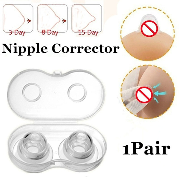 1pair Silicone Nipple Aspirator Corrector Flat Inverted Nipple
