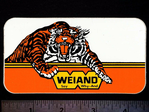 x2 WEIAND Manifolds Tiger - Original Vintage 1960’s 70's Racing Decal ...