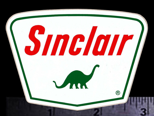 x2 SINCLAIR Oil Company - Original Vintage 1960's 70's Racing Decal ... x2 SINCLAIR Oil Company - Original Vintage 1960's 70's Racing Decal ...
