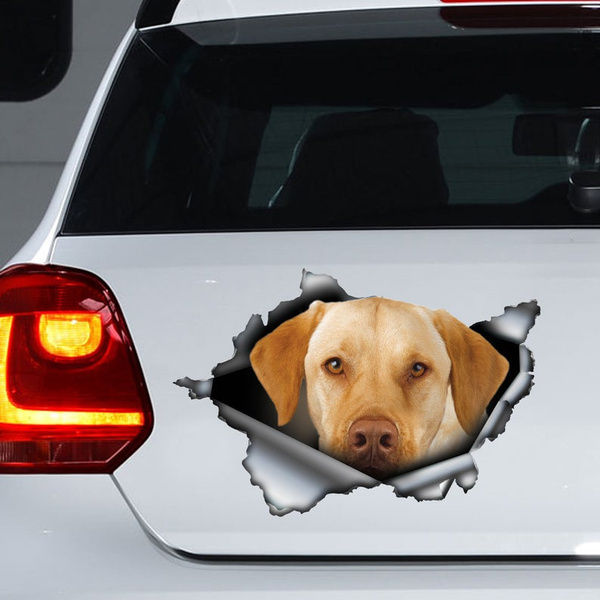 Yellow lab car decal, labrador magnet, labrador car sticker, pet decal ...