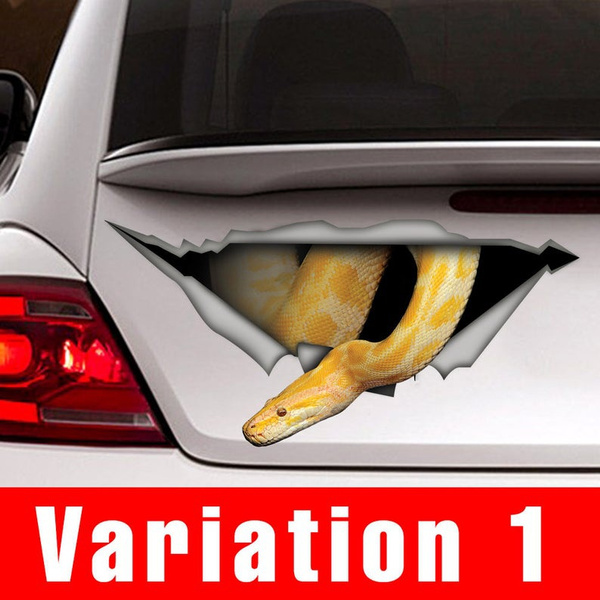 Albino Burmese python car decal, Vinyl decal, car decoration, snake ...