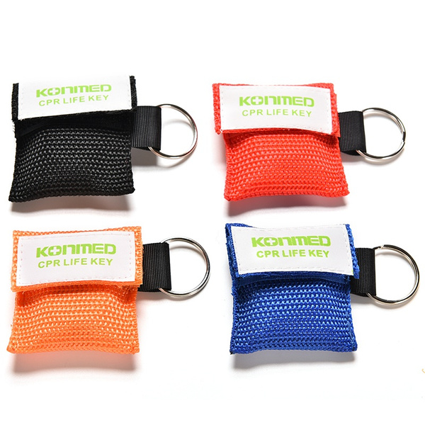 Rescue Cpr Resuscitator Mask Keychain Key Ring Emergency Face Shield ...