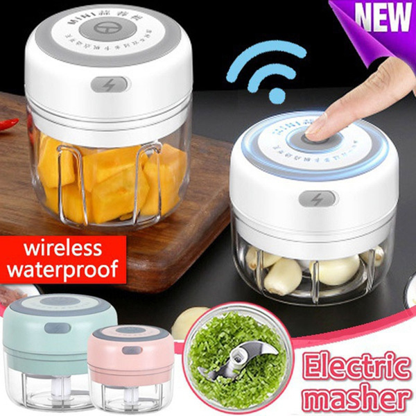 250ML/100ML Electric Mini Garlic Chopper Garlic Cutter Garlic Masher ...