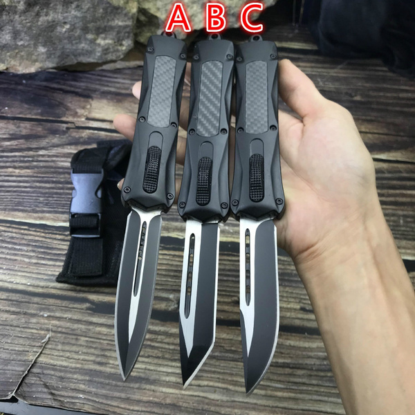 New OTF spring assisted Automatic double action knife tactical 440C ...