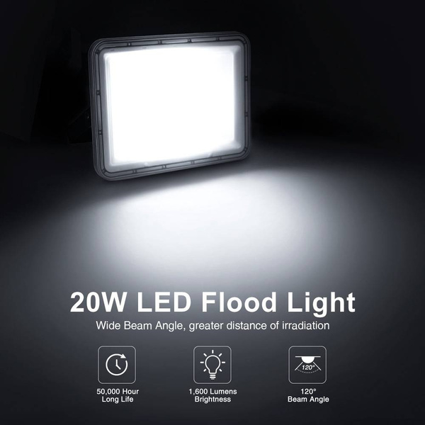20W LED Flood Spotlight RGB SMD Floodlight Outdoor Ultra Thin Cool ...