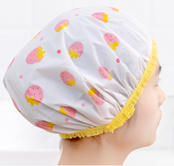 2pcs Shower Cap Waterproof Plastic Shower Caps Waterproof Elastic Band ...