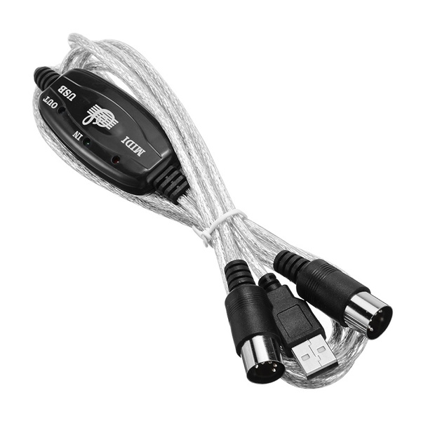 USB IN-OUT MIDI Cable Converter PC to Music Keyboard Adapter Cord | Wish