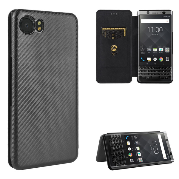 BlackBerry Keyone DTEK70 Luxury Flip Carbon Fiber Skin Magnetic ...