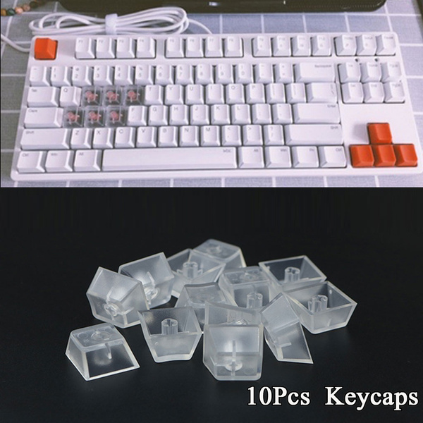 10Pcs Transparent ABS Keycaps Mechanical keyboard Keycaps Matte Backlit ...