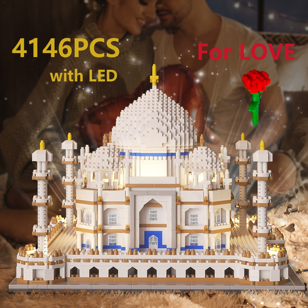 4146+ Pcs Diamond Mini Blocks World Famous Architecture Taj Mahal 3D Model Building Blocks Gifts ...