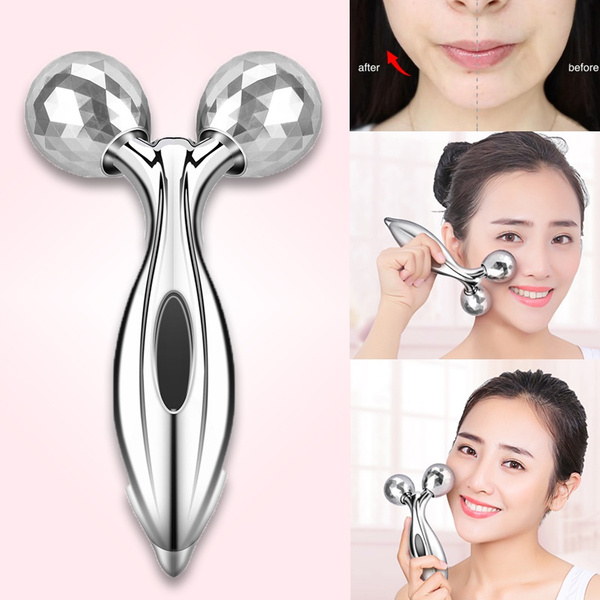 3D Roller Massager 360 Rotate Thin Face Detector Slimming Facial ...