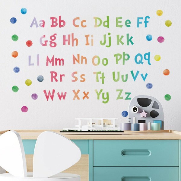 Letter Number Vinyl Decal A To Z A - Z Stickers Alphabet Glass Kids ...